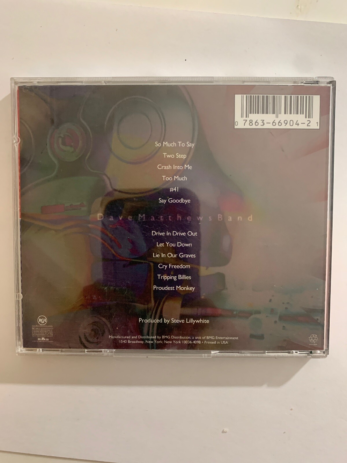 Dave Matthews Band - Crash CD 1996 RCA ‎– 07863 66904-2 VG 78636690421 ...