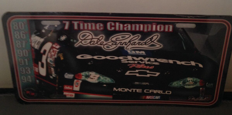 Souvenir Nascar Dale Earnhardt Chevrolet Car Novelty Plate Tag Racing ...