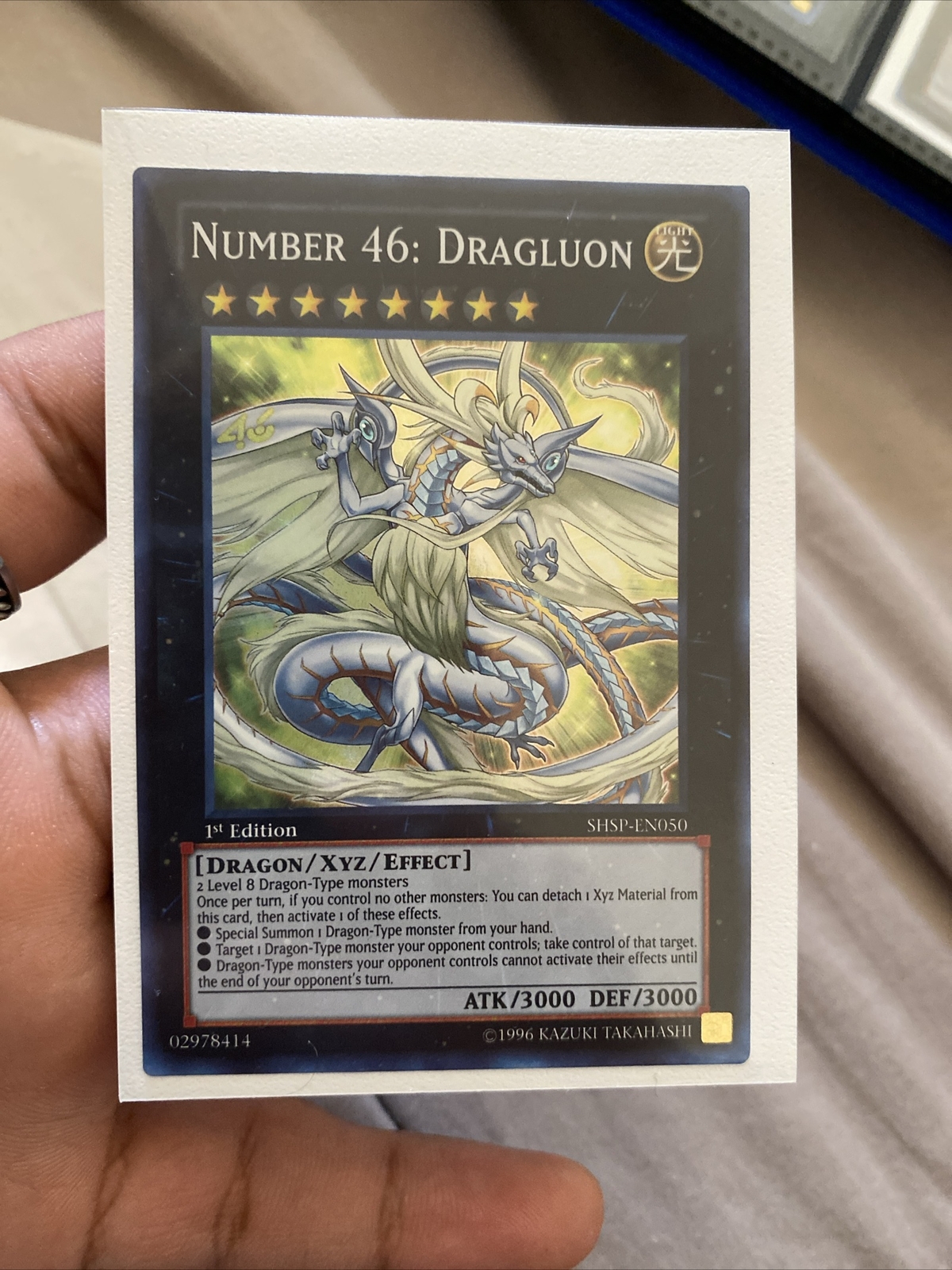 Yu-Gi-Oh! TCG Number 46: Dragluon Shadow Specters SHSP-EN050 1st ...