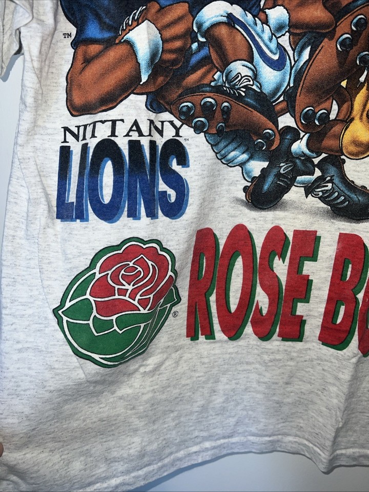 Vintage 1995 Rose Bowl Football Oregon Penn State NCCA T Shirt Xplosion ...
