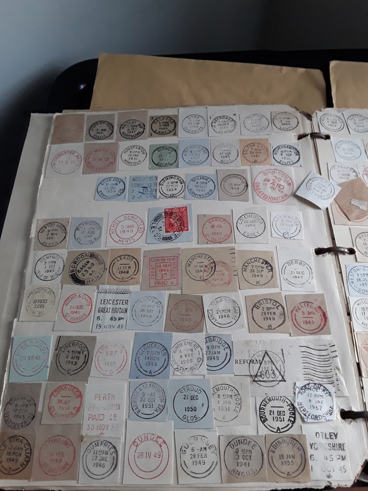 Postal History Scrap Book - 1940s & 50s Postmarks & Jury Service Letter ...