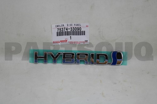7537433090 Genuine Toyota EMBLEM, SIDE PANEL 75374-33090 | eBay