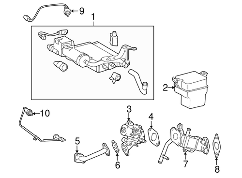 TOYOTA LEXUS GENUINE 25620-37120 PRIUS V CT200h OEM EMISSION SYSTEM EGR ...