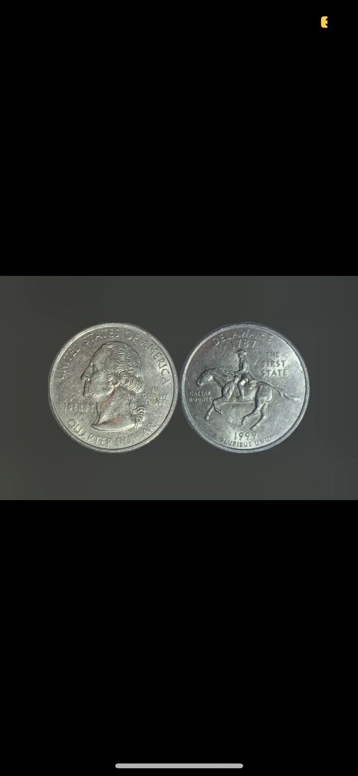 RARE 1787 1999 “D” Delaware *FIRST STATE QUARTER DOLLAR* Coin W/ Caesar ...