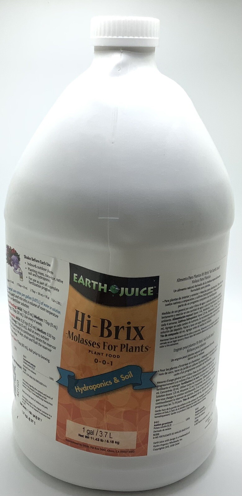 Earth Juice Hi-brix Molasses 1 Gallon - Hydro Organics Nutrients Plant ...