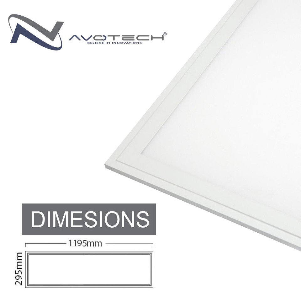 1200x300 300x1200 mm 48W LED Ceiling Panel Light Recessed Cool Day ...