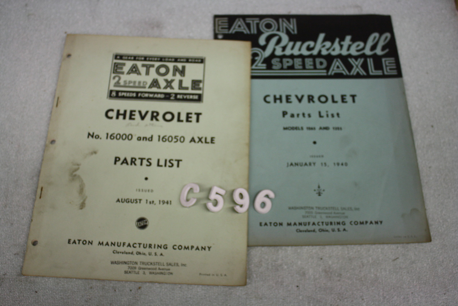 C596 - 2 Nice Chevrolet Truck 2 Speed Axle Parts Manuals | eBay