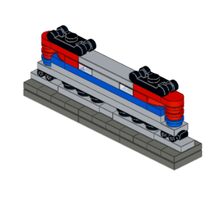 Lego Train Custom Microscale GG1 Electric Train Kit Amtrak Conrail PRR ...