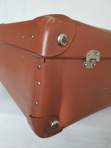 Travel Suitcase Vintage Big Brown German Echt Vulkanfiber Rare Suitcase ...