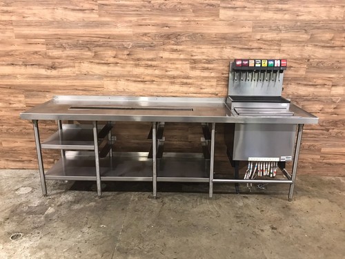 9ft. Stainless Steel Custom Waiter's Beverage Station/Table - 108x28x56 ...