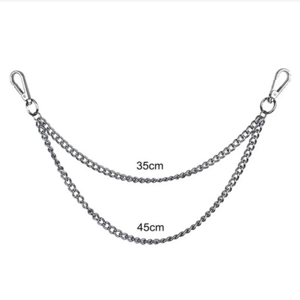Solid Color Metal Punk Chains Metal Layered Chain Jewelry Accessories ...