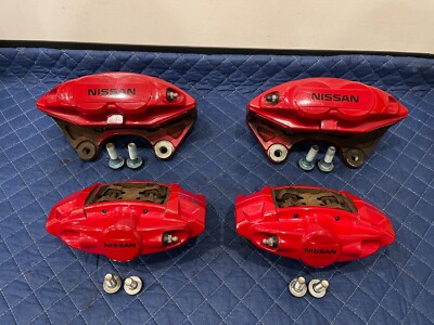 2017 NISSAN 370Z NISMO FRONT REAR LEFT RIGHT RED AKEBONO BRAKE CALIPERS ...