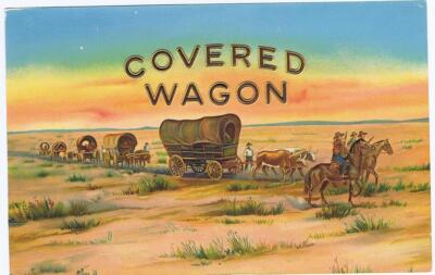 Covered Wagon Western Americana original cigar box label | eBay