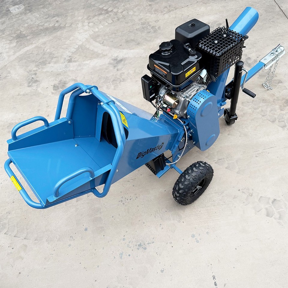 Free Shipping 15HP Gasoline Powered 5'' Wood Chipper With 3-Wheel ...