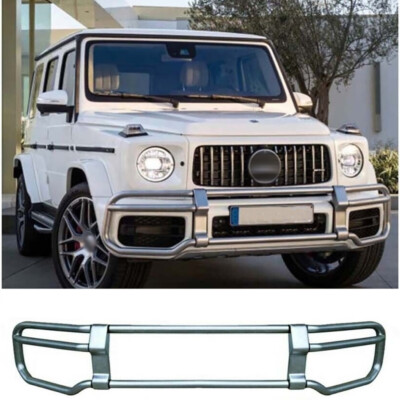 New Silver Guard Brush Grille Bumper For 2019 - 2024 AMG G63 W464 G500 ...