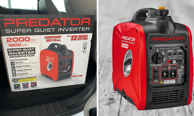 Predator 2000 Watt Super Quiet Inverter Generator with CO Secure ...