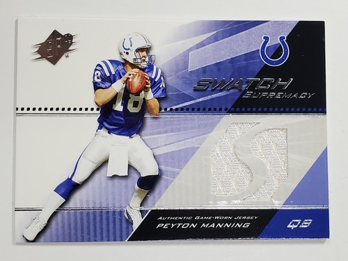 Peyton Manning 2004 Upper Deck SPx White Jersey Patch card Indianapolis Colts SP | eBay