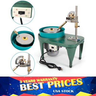 Gem Faceting Machine Gemstone Flat Grinder Jewelry Lapidary Cutter ...