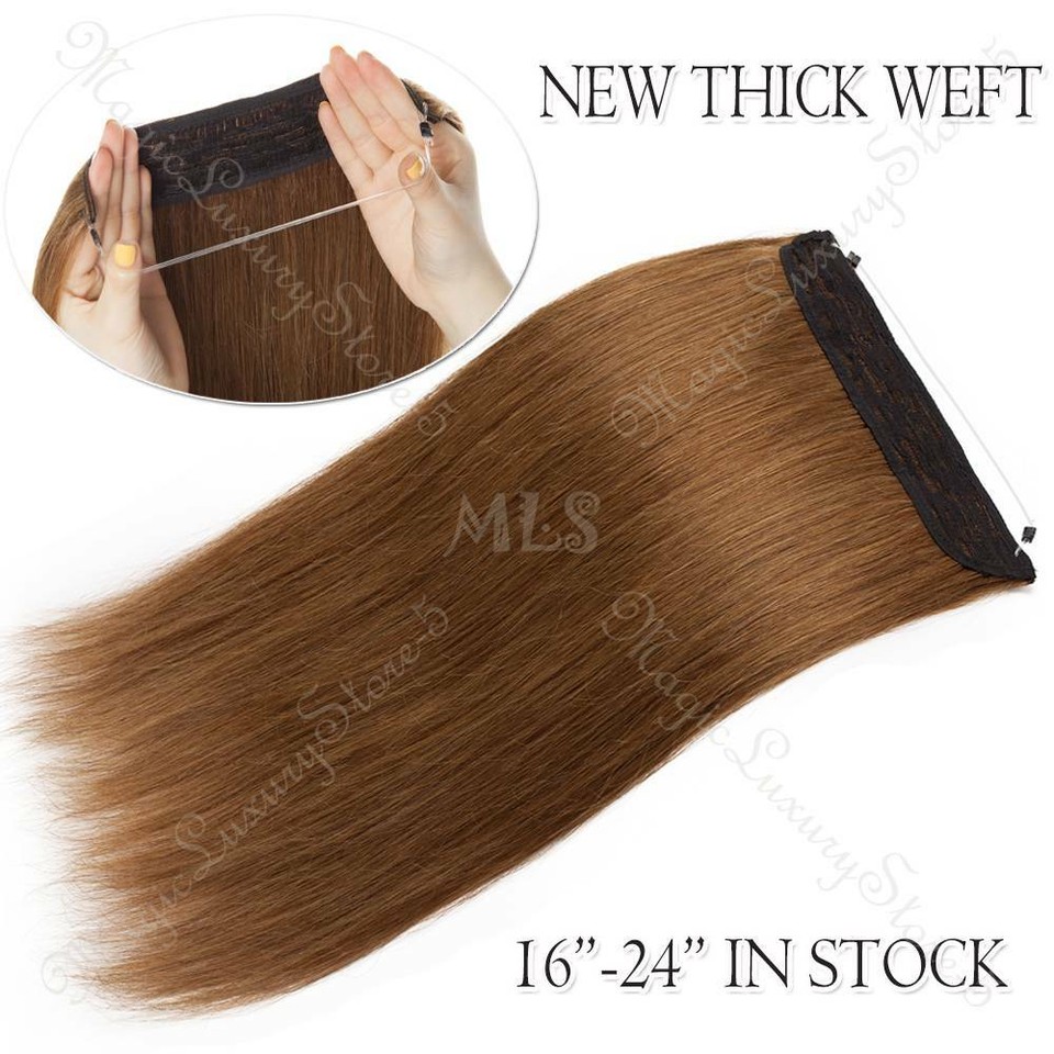 Hidden Secret One Piece Weft Wire on 100% Real Hair Human Extensions ...