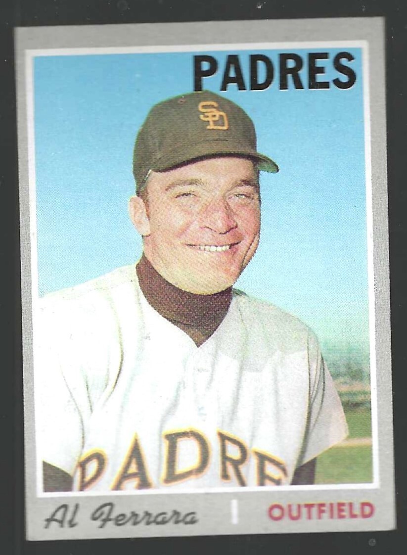 1970 Topps Baseball Card Al Ferrara San Diego Padres #345 | eBay
