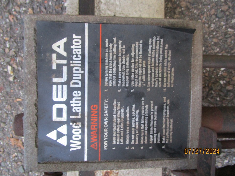 Delta Wood lathe Duplicator | eBay