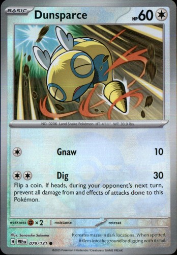 Dunsparce (Poke Ball Pattern) Holo Common SV: Prismatic Evolutions 079/ ...
