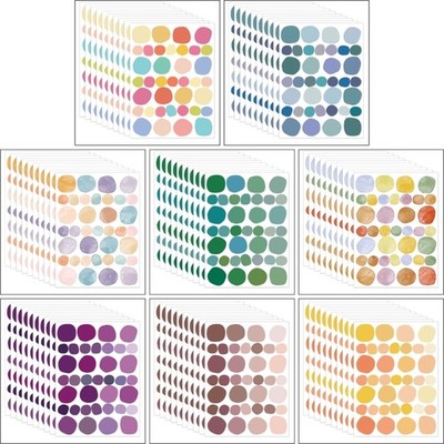 10 Sheets Colorful Dots Decal Irregular Circle Dot Wall Sticker DIY ...