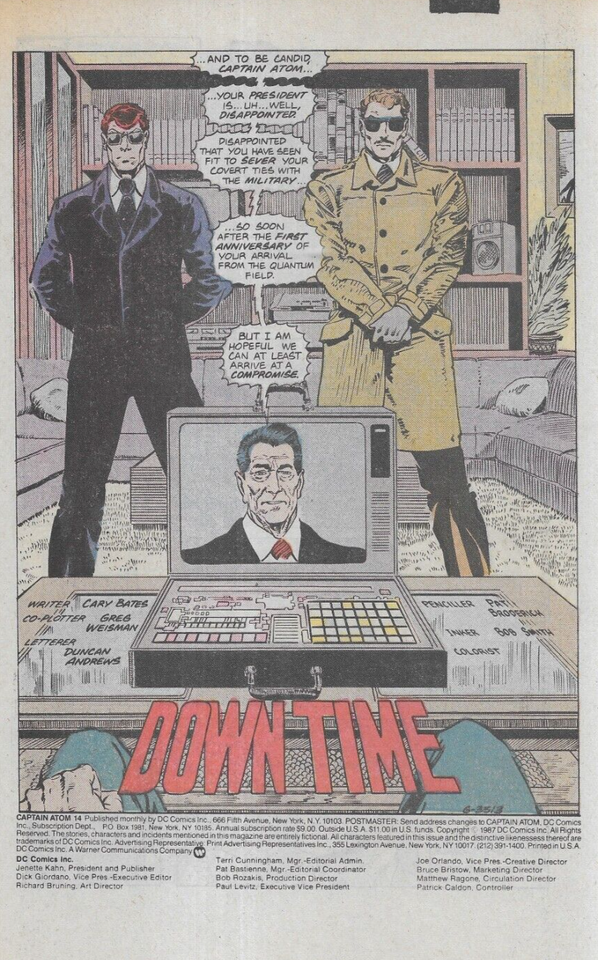 Captain Atom Comic 14 Copper Age First Print 1988 Cary Bates Weisman ...