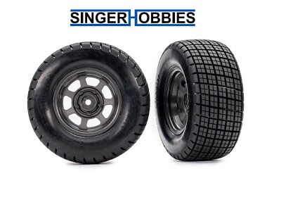 Traxxas 10474 (x) Tire & Wheel Hoosier 4wd Front or Rear MODIFIED/SLASH ...