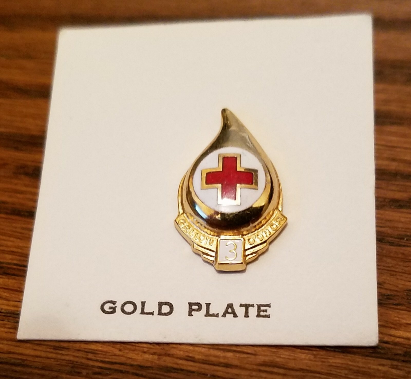 RED CROSS BLOOD DONOR 3 GALLON PIN, New on card | eBay