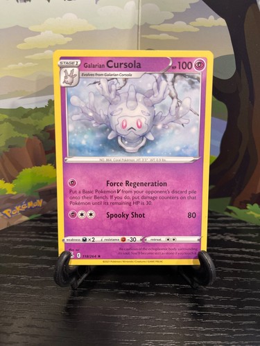 Galarian Cursola 118/264 - Fusion Strike - Rare - Pokemon Card TCG - LP ...