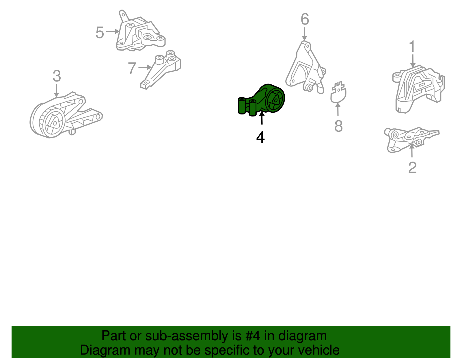 OEM General Motors Chevrolet Cruze Transmission Mount 13376975 for sale ...