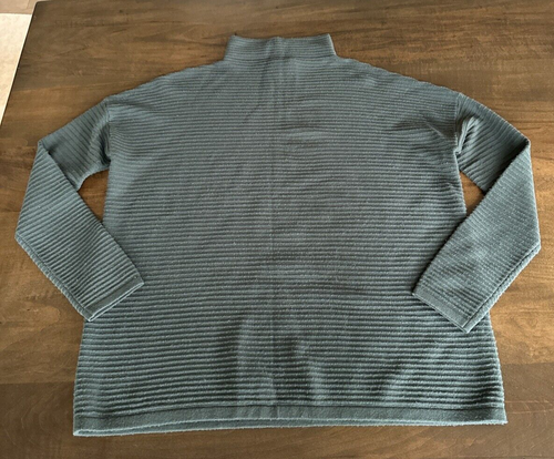 French Connection Sweater Mock Neck Ribbed Pullover Knit Top Hunter ...