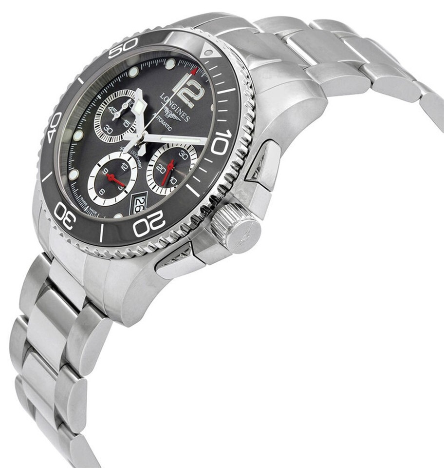 Longines HydroConquest Automatic Chronograph Steel Diver Men Watch L3 ...