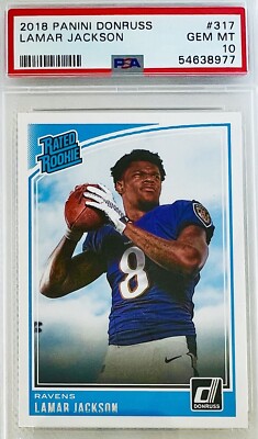 2018 Panini Donruss Lamar Jackson RC Rated Rookie #317 PSA 10 💎 | eBay