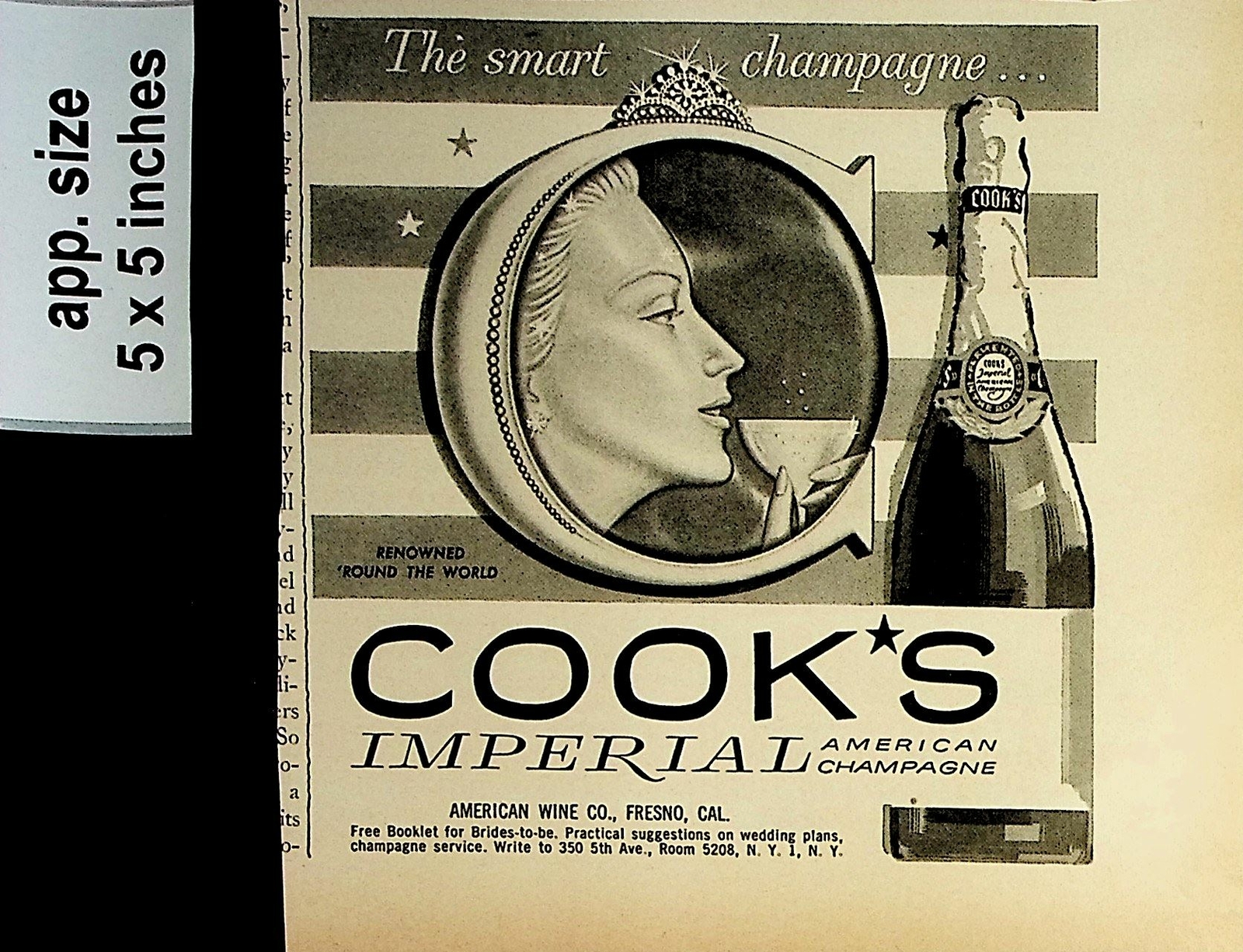 1958 Cook's Imperial American Champagne Vintage Print Ad 7591 | eBay