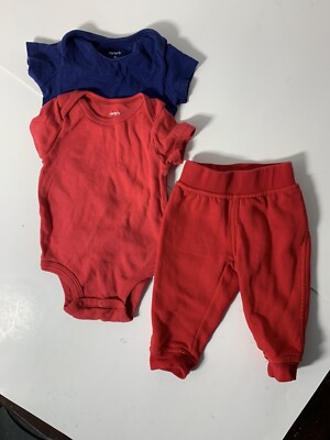 Baby boy Size 3 month 1 Pants (Okie Dokie), and 2 Body Suits (Carters ...
