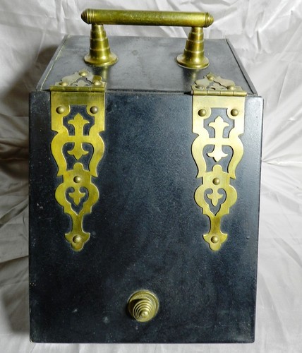 Vintage Victorian Ornate Brass Coal Box Hod Scuttle VT6083 | eBay