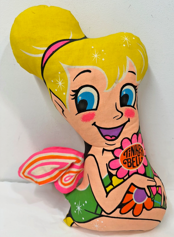 1968 Walt Disney 16" Tinker Bell MATTEL TALKING Patter Pillow Doll Rare ...