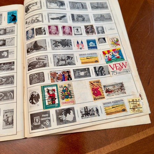 Vintage Harris Explorer World-wide Postage Stamp Album Book 1973 w ...