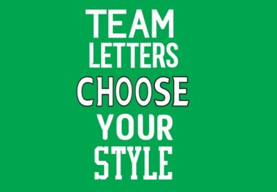 Football Team Shirt Kit Initials Letters Choose upto 3 in Your Style ...