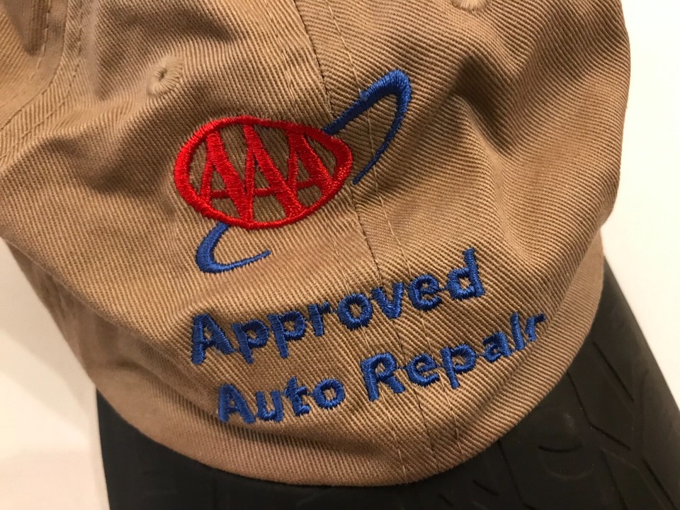 AAA Approved Auto Repair Baseball Hat Cap Embroidered w/ Rubber Tire ...