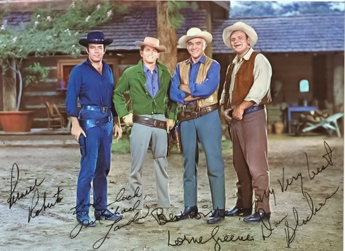 Bonanza Cast Autograph Lorne Greene Michael Landon Guy Williams ...
