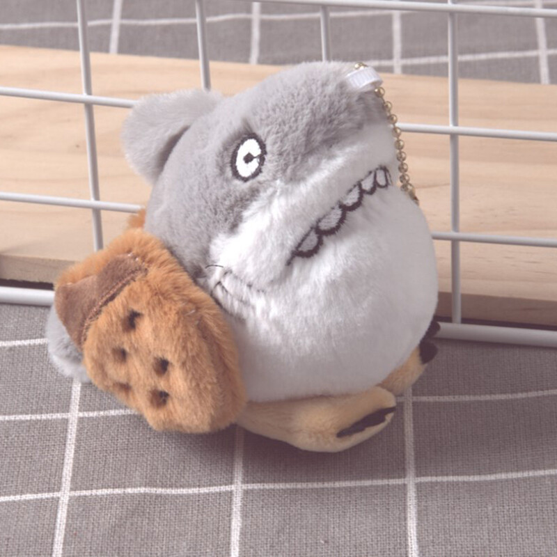 12cm Funny Shark&Bee Keychain Cartoon Plush Stuffed Soft Toy Shark Bee ...