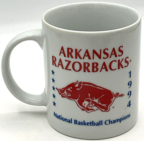 Vintage 1994 Arkansas Razorbacks National Basketball Champions Coffee ...
