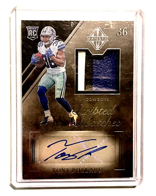 Tony Pollard Patch Scripted Swatches /199 2019 Panini Majestic | eBay