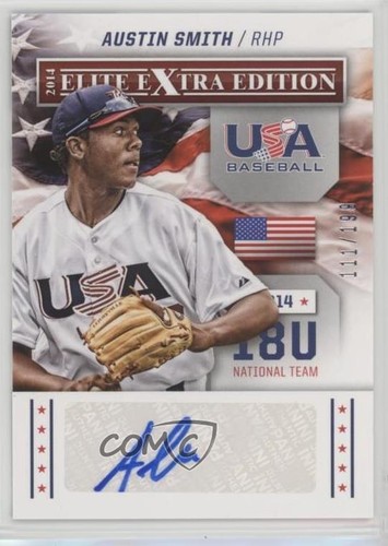 2014 Elite Extra Edition USA Baseball 18U Signatures /199 Austin Smith ...