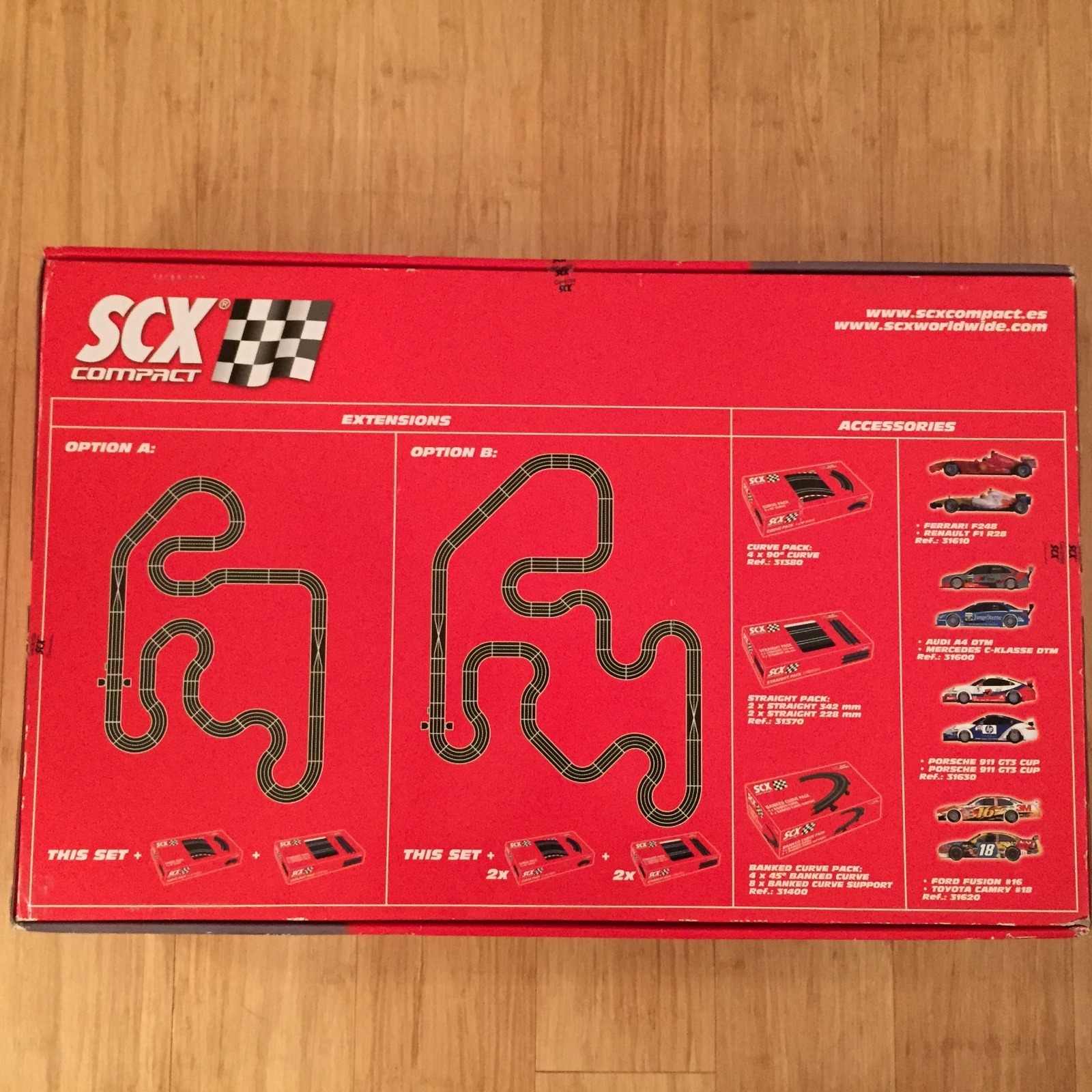 2009 SCX Compact GT RACING Ferrari Car Slot Track Box Set 1:43 Target ...