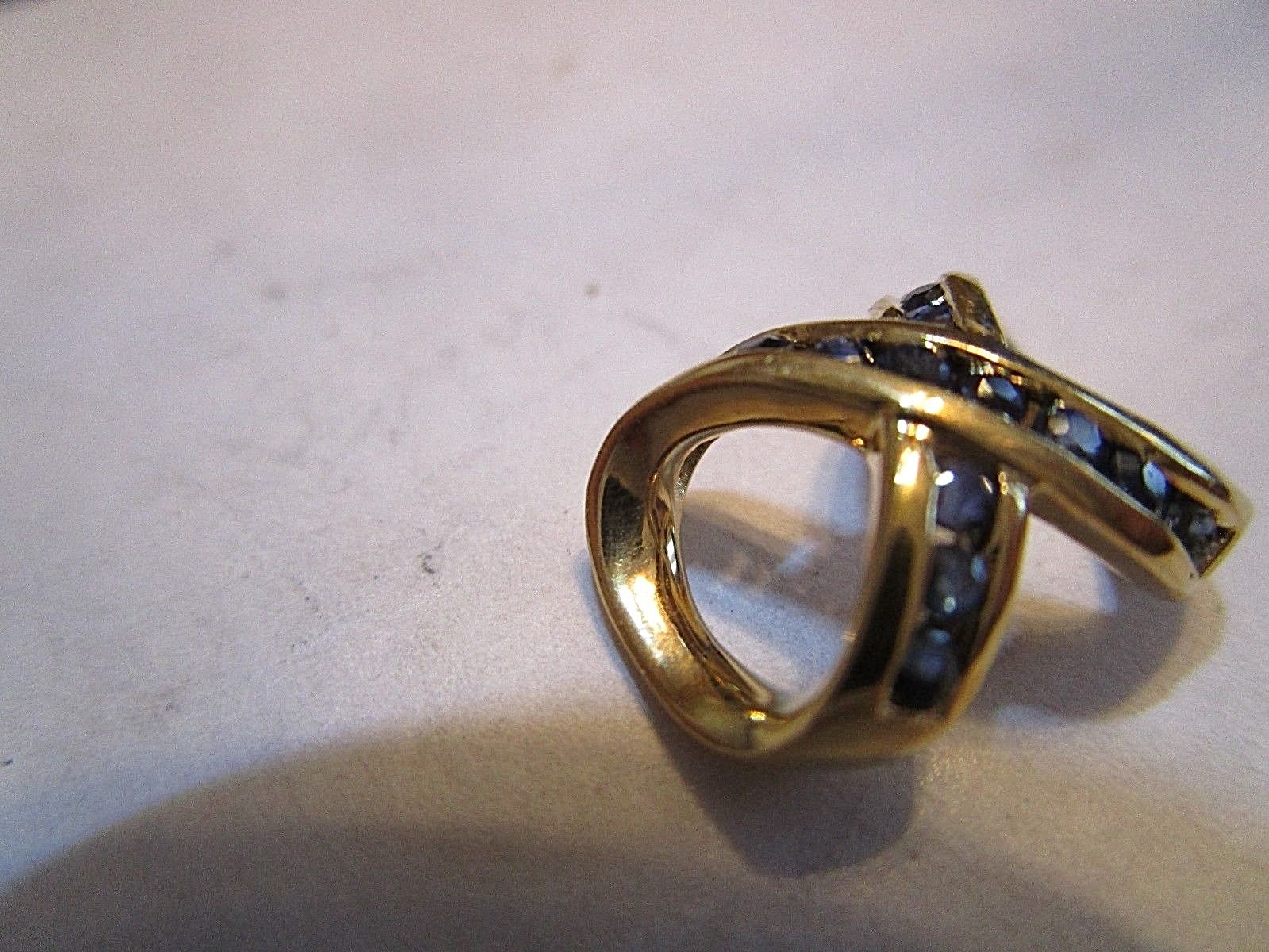 Infinity Slide Pendant 14k yellow gold and Sapphires | eBay