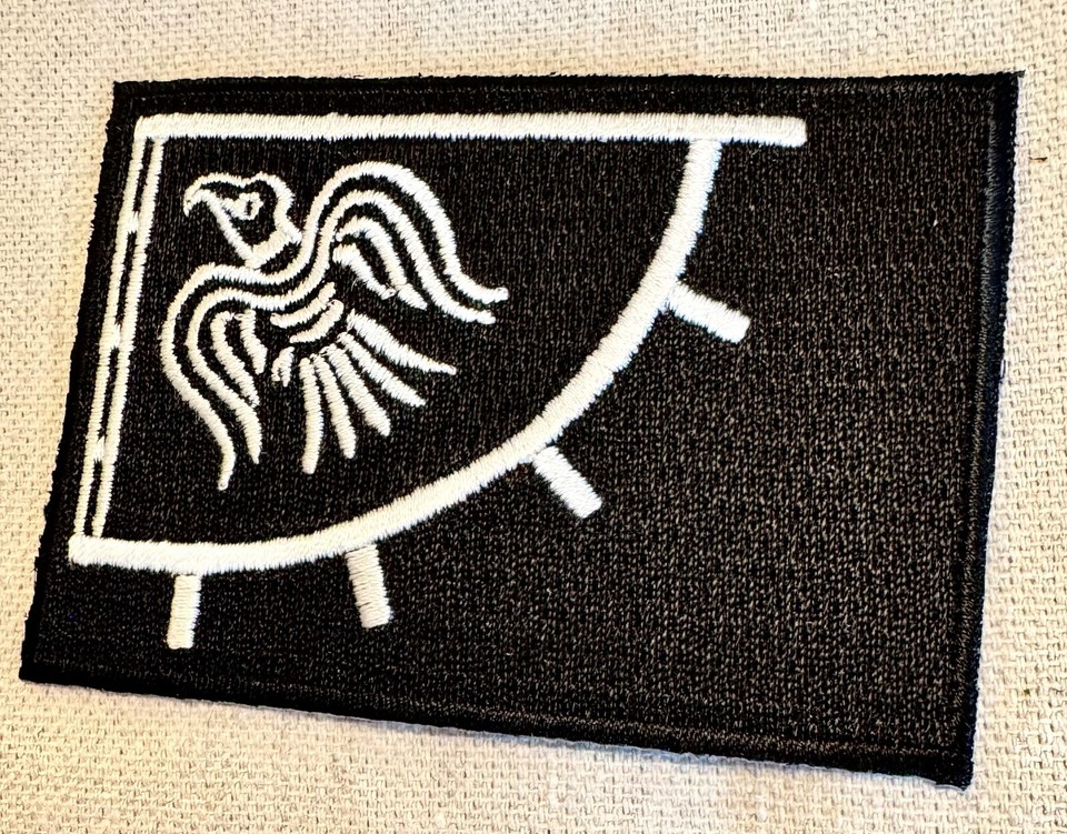 BLACK RAVEN BANNER FLAG PATCH VIKING EMBLEM embroidered iron-on LEIF ...